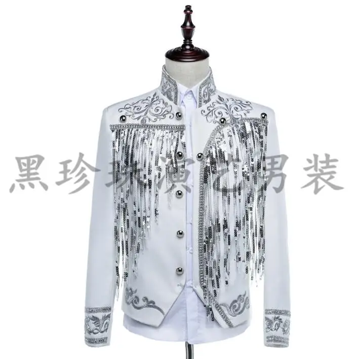 White men suits designs masculino homme terno stage costumes for ...