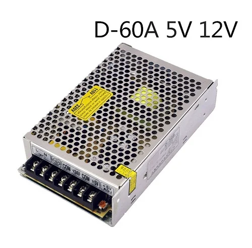 dual output power supply 60w 5V 12V power suply D 60A ac dc converter good quality|supplies ...