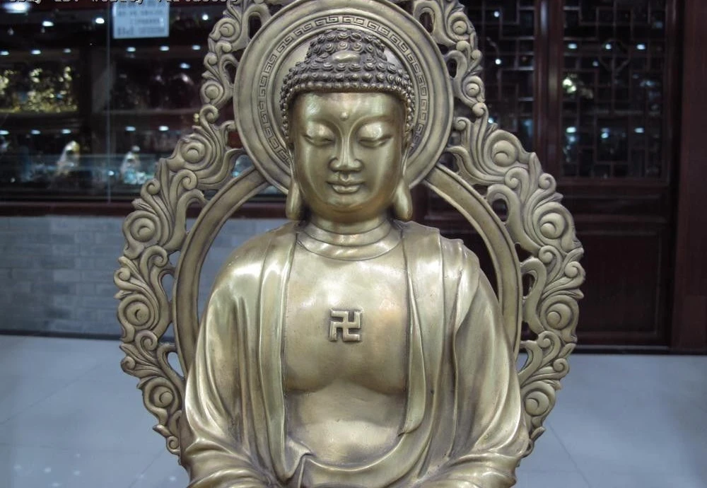 19 Tibet Temple Brass Copper Ru Lai Tathagata Amitabha Sakyamuni Buddha ...