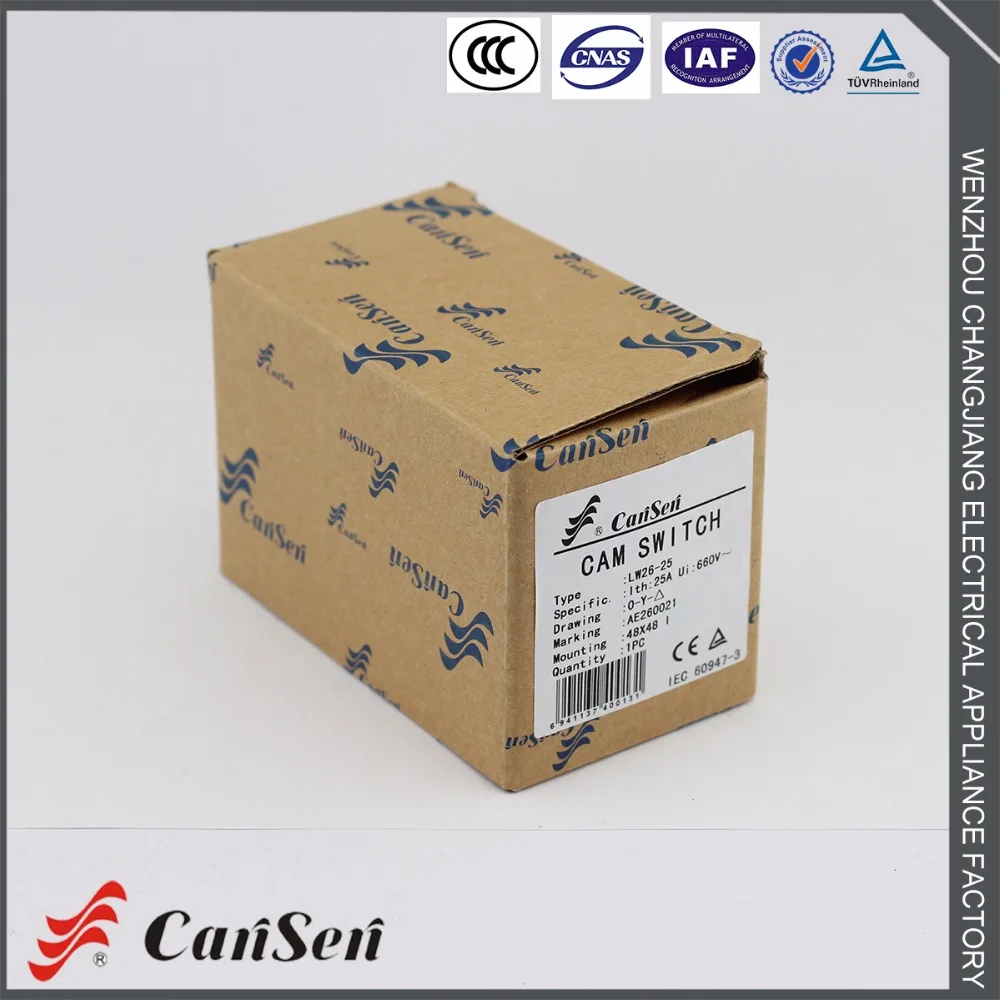 CANSEN LW26-20 20A Cam Switch AC 440V Ui 690V 3 position Star-delta 16 ...