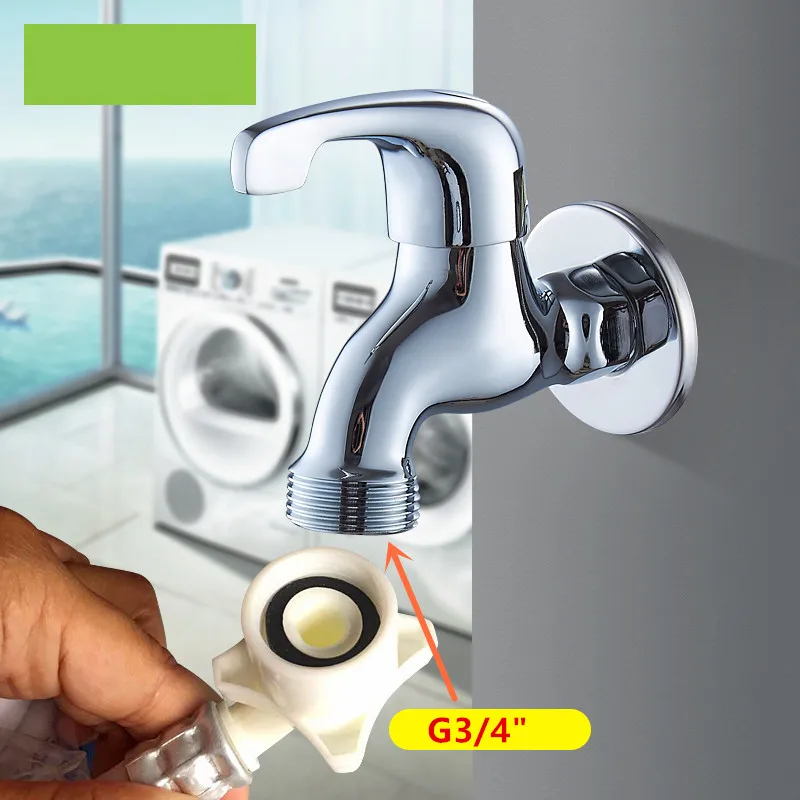 Brass Bid Tap G1/2 Inlet with 3/4" Threaded Outlet Wall Mount Polished ...