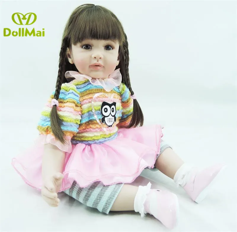 24 Inch Silicone Reborn Babies Realistic Princess Girl Dolls Lifelike ...