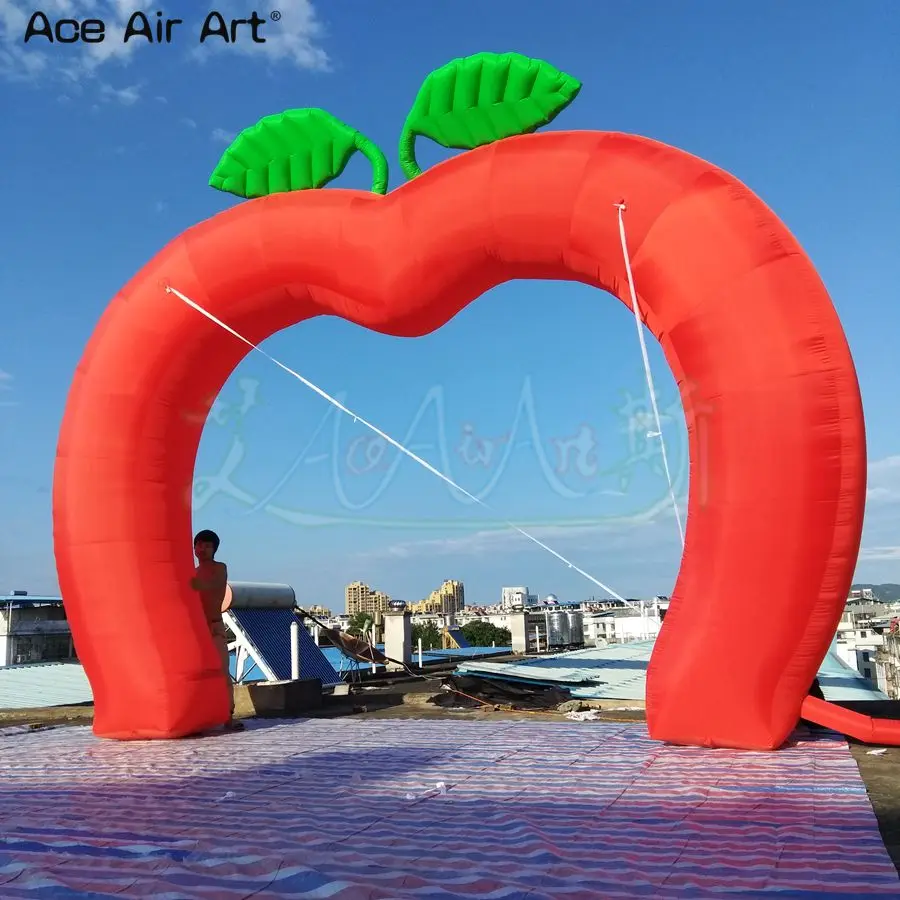 Newly-Design-5m-Wide-Big-Red-Inflatable-Apple-Arch-For-Wedding-Party ...