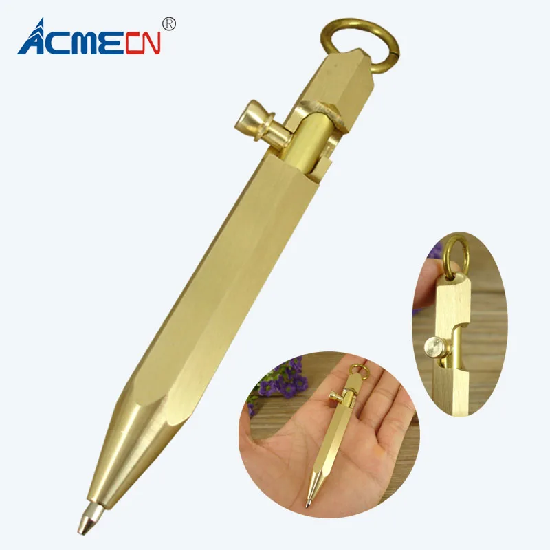 ACMECN2019 New Arrival 90mm Mini Pocket Ball Pen with key ring Pure ...