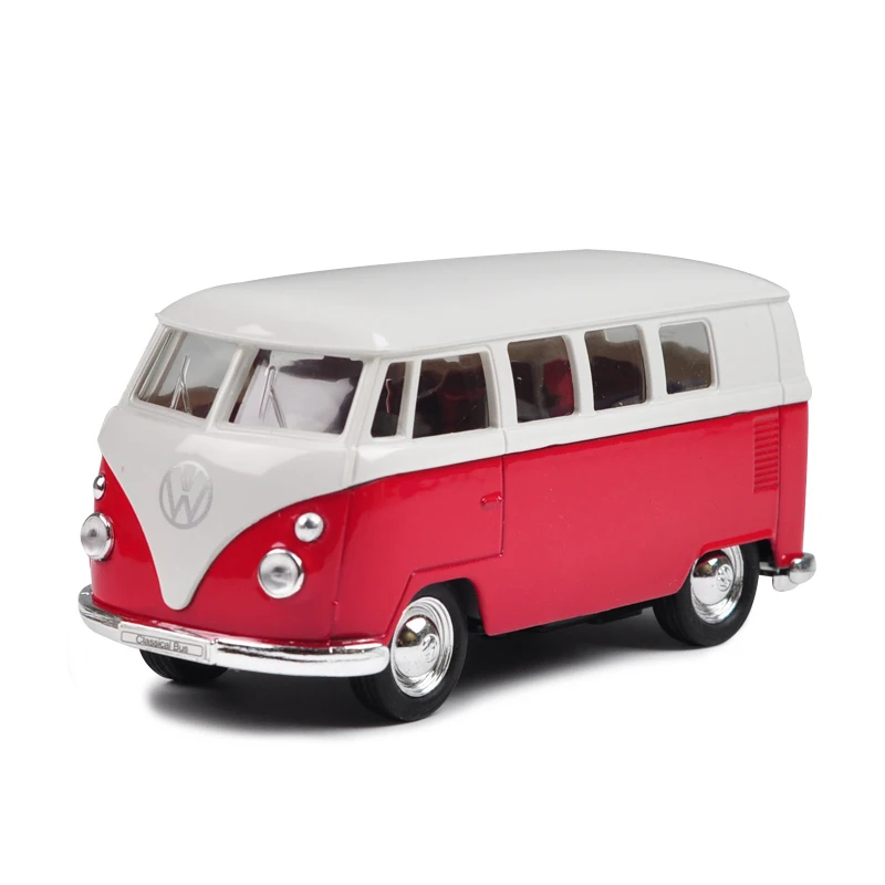 VW T1 Mini Bus Van 1962 T1 Red 1:36 Diecast Models Toys model cars ...