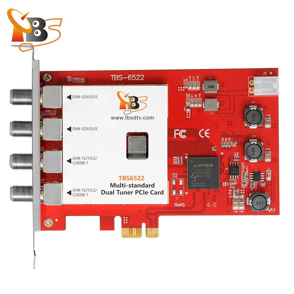 Tbs6522 Dvb-s2x/s2/s/t2/t/c2/c/isdb-t Dual Tuner Pci-e Card Support Vcm ...