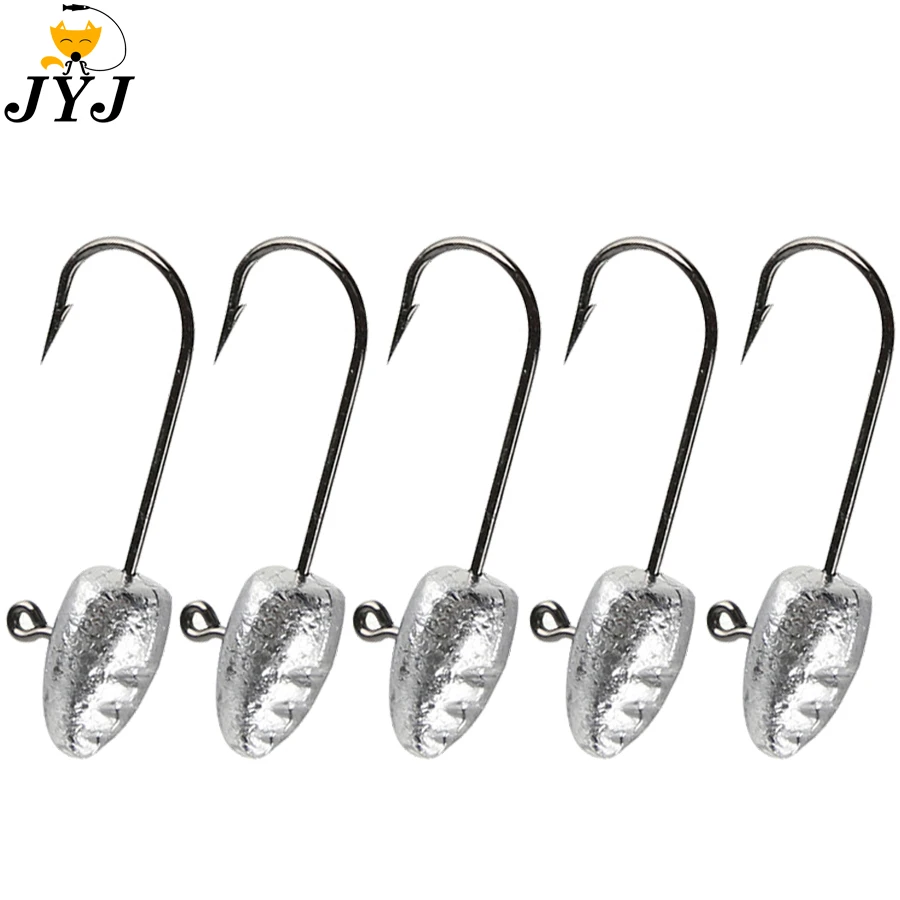 Exposed Oval Jig Head Jig Hooks 2g 3g 5g 7g 10g Ice Fishing Hook Raft ...