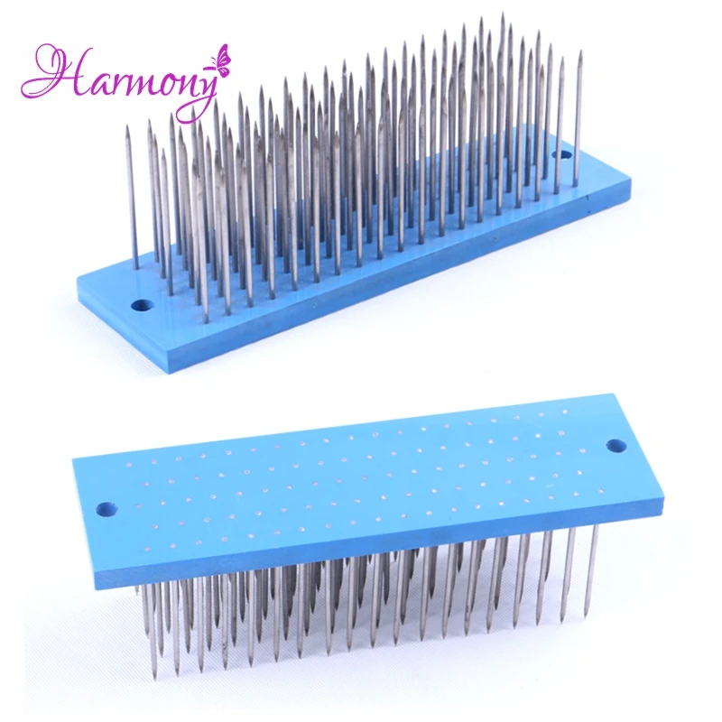 2pcs/lot Blue Color Hair Hackle 93 Teeth Stainless Steel Needles ...