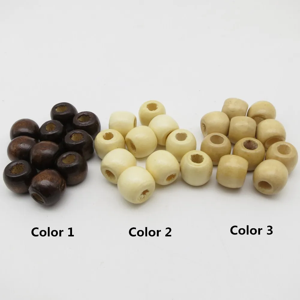 10pcs 20pcs African Wooden hair braid dread dreadlock wooden Beads ...