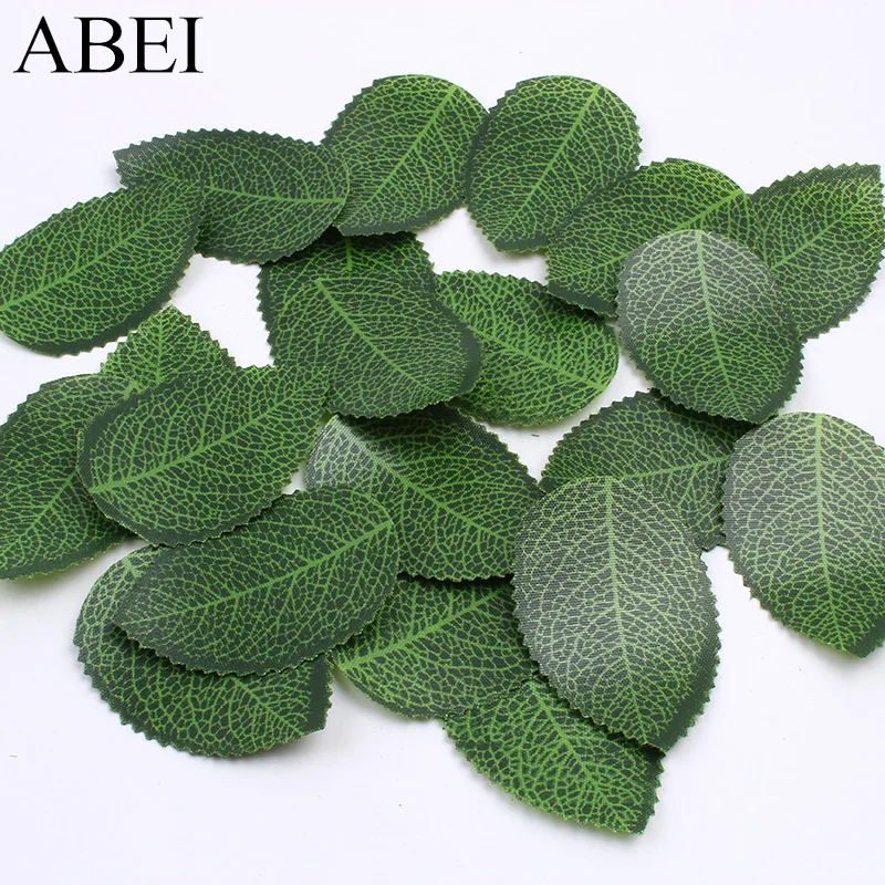 100pcs-lot-Lifelike-Leaf-Artificial-Green-Leaves-For-Wedding-Christmas ...