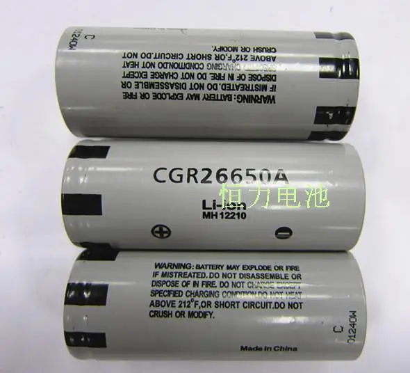 4 개/몫 새로운 원래 CGR26650A 3.7 볼트 2650 미리암페르하우어 26650 리튬 이온 충전식 배터리 배터리 ...
