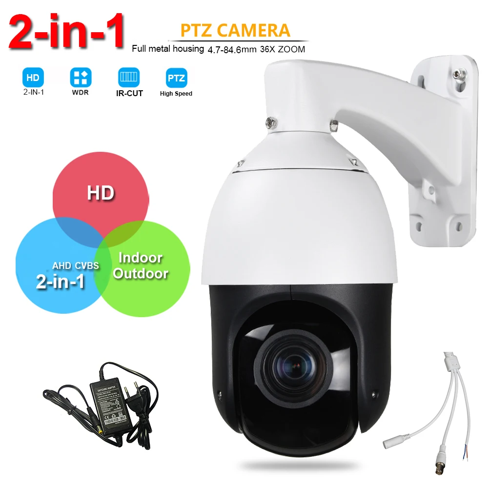 CCTV Security 4" MINI SIZE High Speed PTZ Camera AHD Analog 2 in 1 960P ...