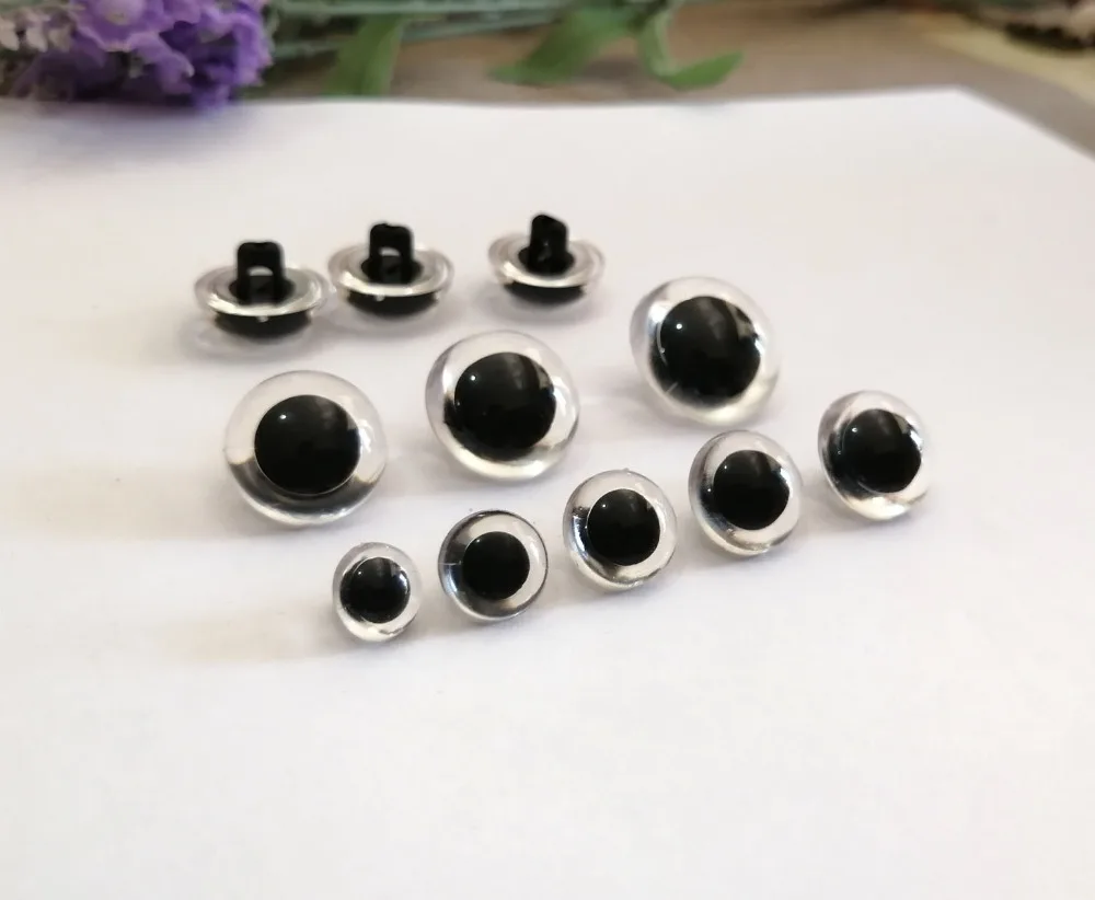 40pcs--plastic Clear Crystal Handscrew Toy Button Eyes For Diy Doll ...