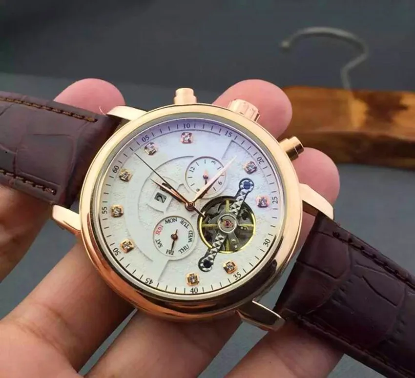 Top famous Mechanical Watches Luxury Brand PA Watch Genuine Leather ...