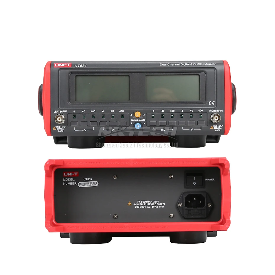 UNI T UT631 UT632 AC Millivolt Meter Dual Channel AC Milli Volt Meters ...