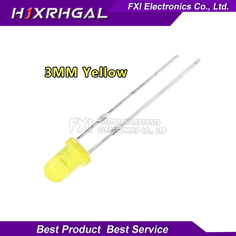 100pcs Yellow light emitting Yellow turn Yellow 3mm led new original ...