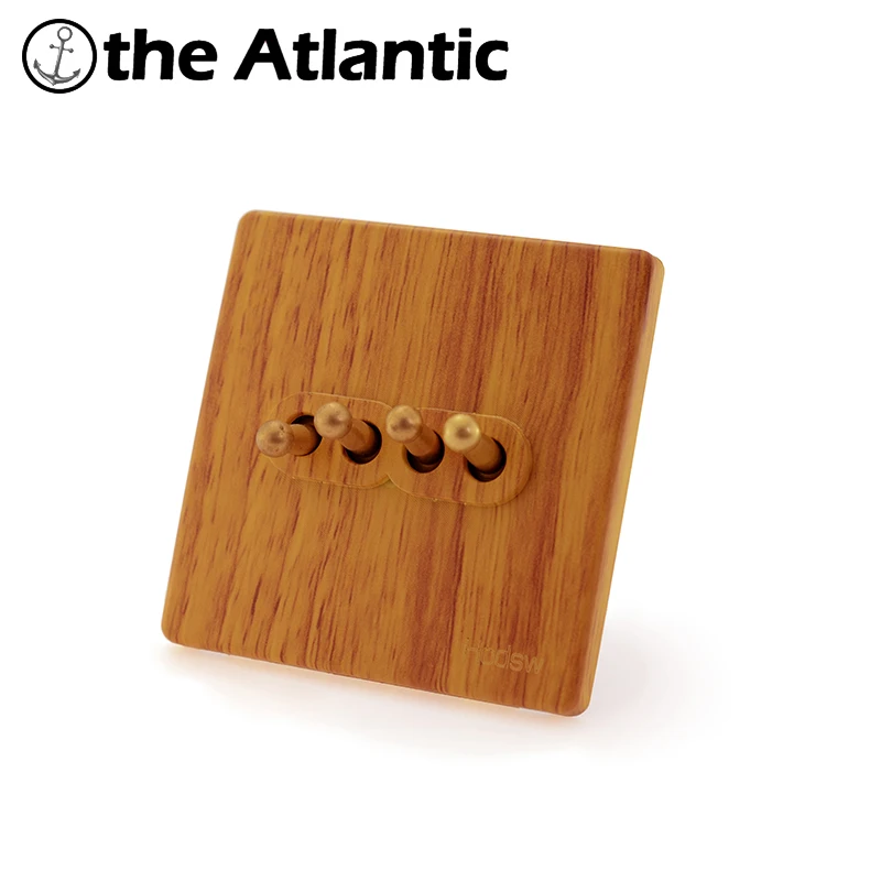 Retro Switch 1/2/3/4 Gang Old Switch Dark Gray Brass Dial Rod Wall ...