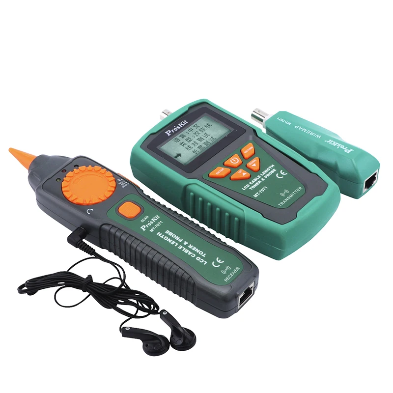 Pro'sKit MT-7071 Cable Tester Break Hunt Check Line Device LCD Network ...