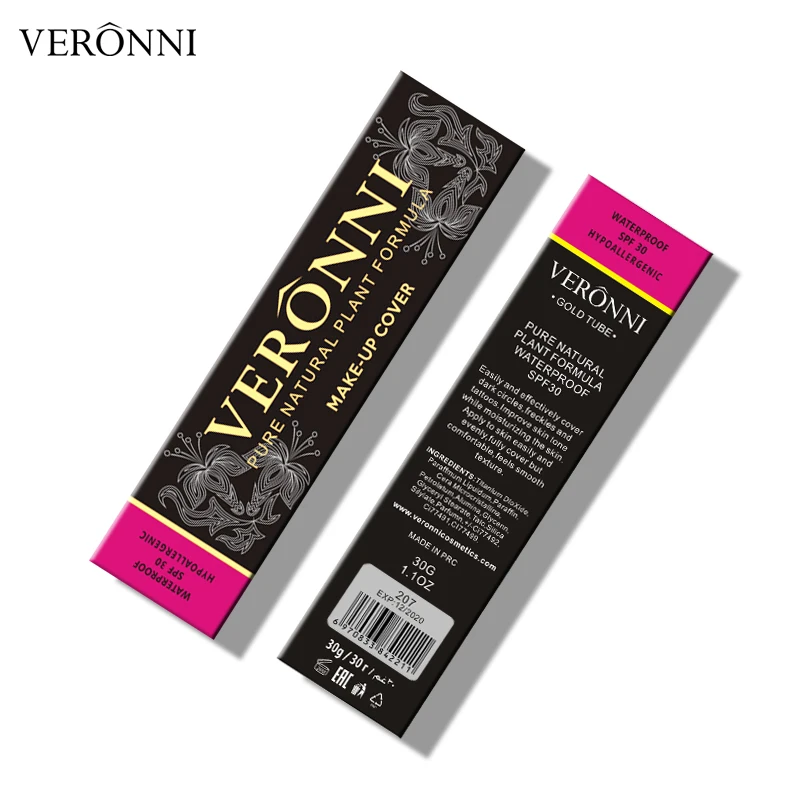 VERONNI 14 цветов Золотая трубка водостойкая Жидкая Основа макияжа с ...