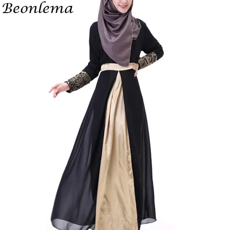 Beonlema-Women-Chiffon-Muslim-Robe-Maxi-Long-Turkish-Dress-Islamic ...