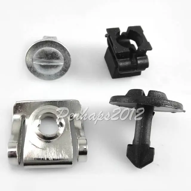 10セット下エンジンカバークリップスポイラーピンナットキット用シート8D0805960、4A0805163、8D0805121 ...