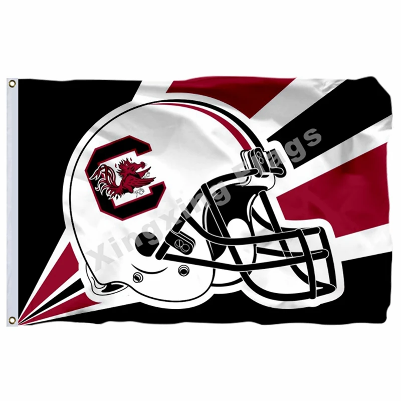 South Carolina Gamecocks Helmet Flag 3ft X 5ft Polyester Ncaa Banner South Carolina Gamecocks
