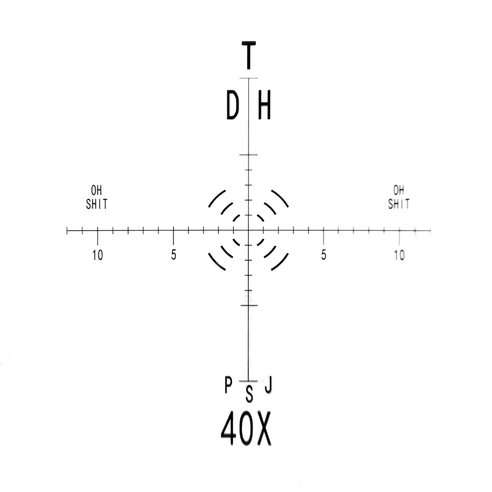 Diameter 20mm Microscope Micrometer 40X Calibration Target Cross ...