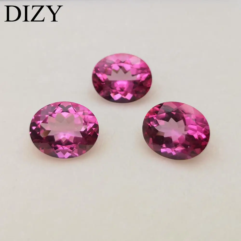 DIZY-Coated-Pink-Topaz-Oval-Facetted-Cut-10-12-mm-5-8Cts-Natural-Loose ...