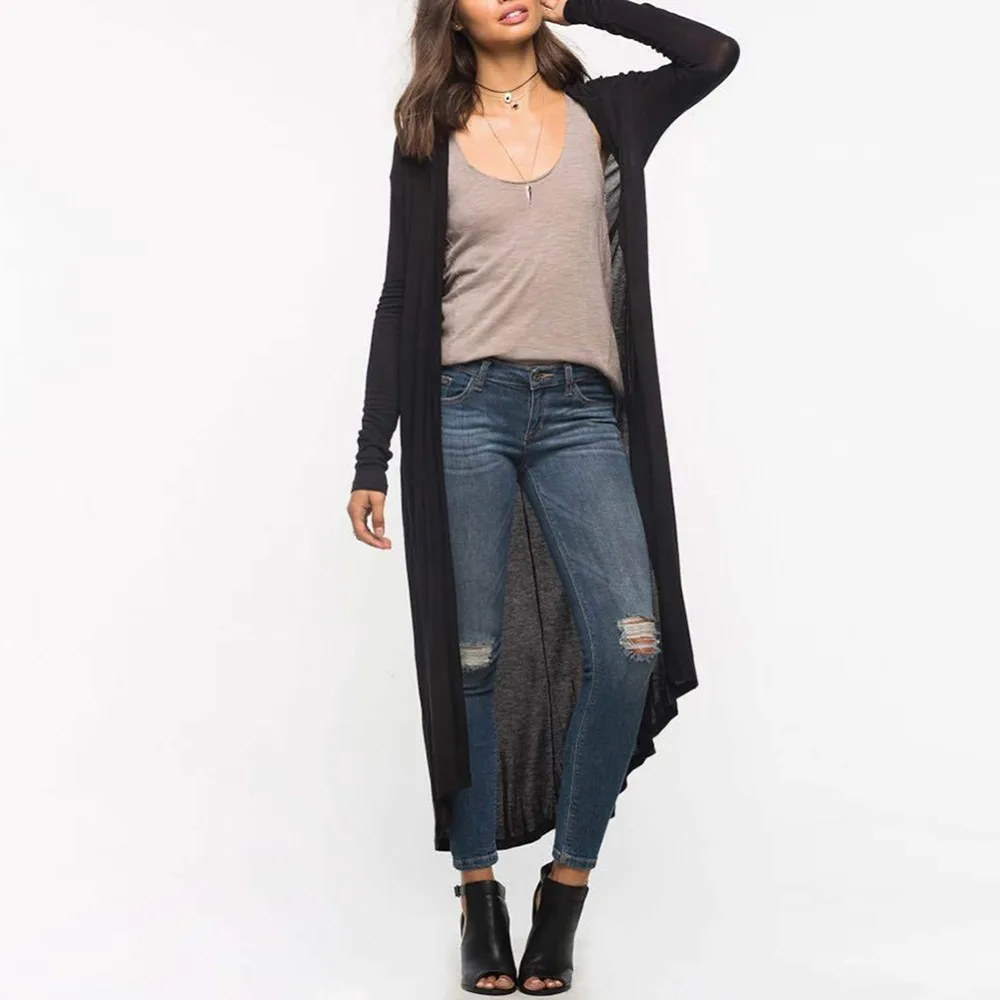 Autumn Long Cardigan Hooded Jacket Fashion Women 2017 Long Sleeve ...