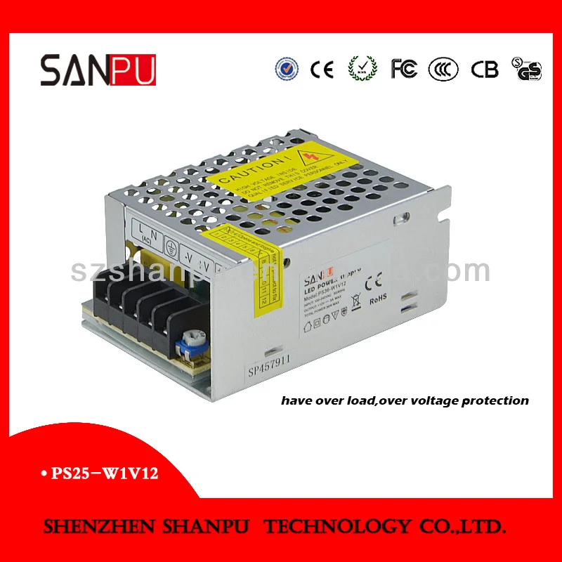 12V 25W Mini size LED Switching Power Supply Transformer 110V 220V AC ...