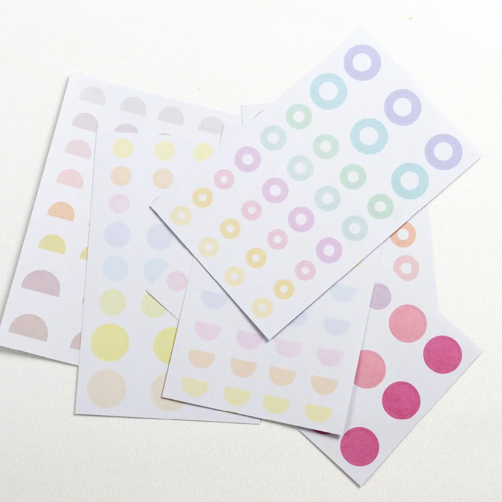 Aliexpress.com : Buy Mini Circle Theme Colorful Mini Paper Sticker 9*10 ...