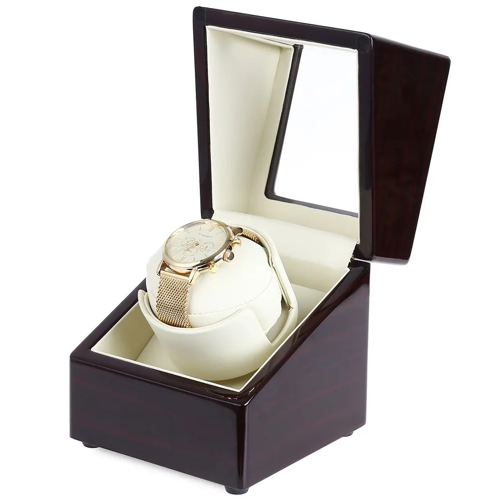 Watch Winder Luxury Rotary Automatic Rotating Wooden Watch Box Display ...