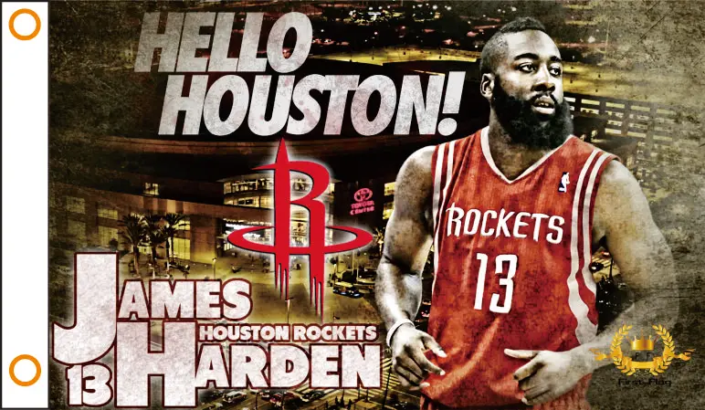 sport flag NBA Houston Rockets Banner 3ftx5ft 100% Polyester 01-in ...