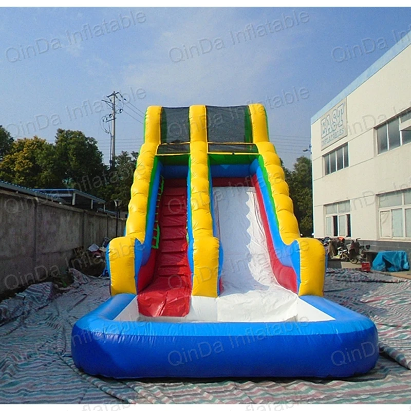 Tobogán acuático inflable comercial con piscina, tobogán acuático ...