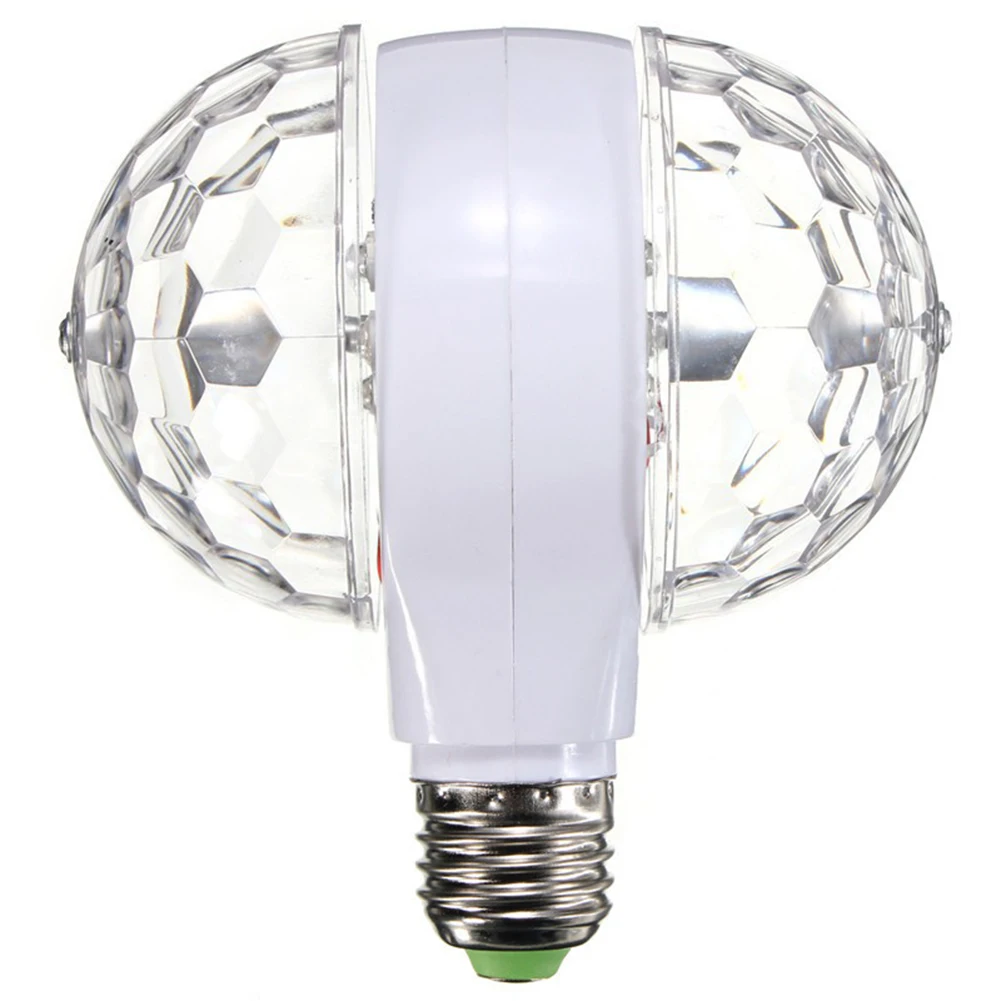 E27 3W Dual-head Rotary RGB LED Stage Light Bulb - christianschoices