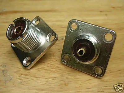 Female Jack So239 Panel Chassis Mount Connector For Pl259 Uhf Male Plug ...