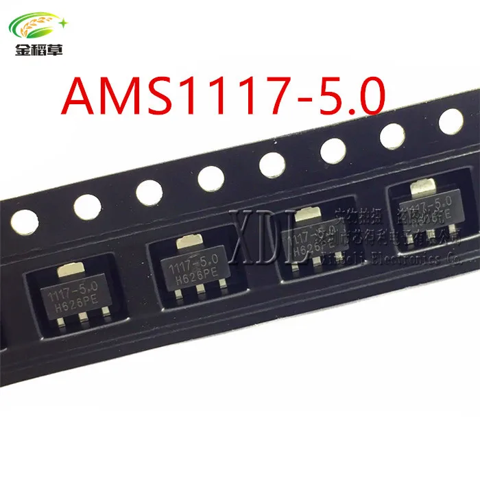 Free Shipping 1000PCS/LOT Original AMS1117 5.0 AMS1117 5V AMS1117 LM1117 1117 Voltage Regulator ...