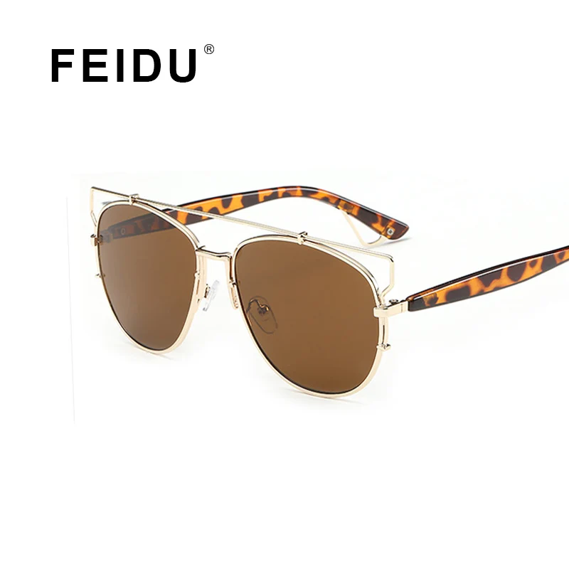 Feidu 2016 Fashion Cat Eye Sunglasses Women Brand Designer Retor Alloy