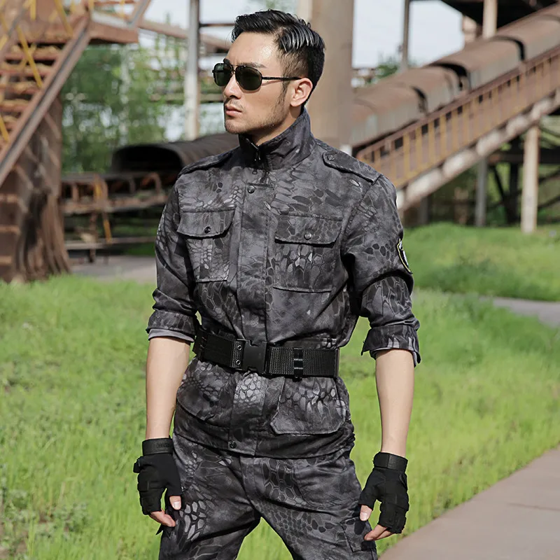 Uniforme Militar Black Yellow Python Tactical Military CS Uniform Men ...