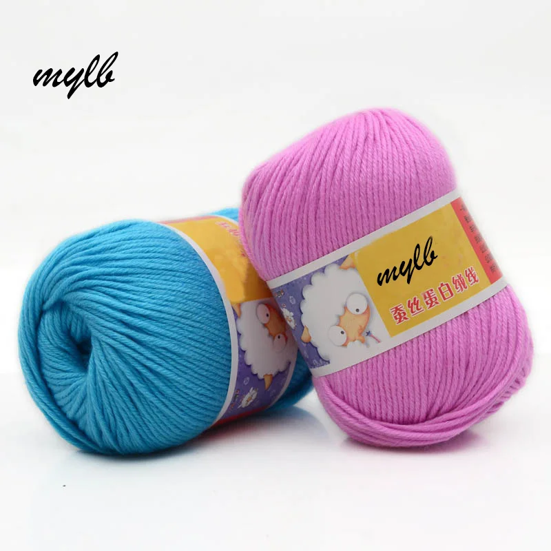 Mylb 1pc=50g Fine Worsted Yarn Thread Cotton Blended Yarn Eco-friendly ...