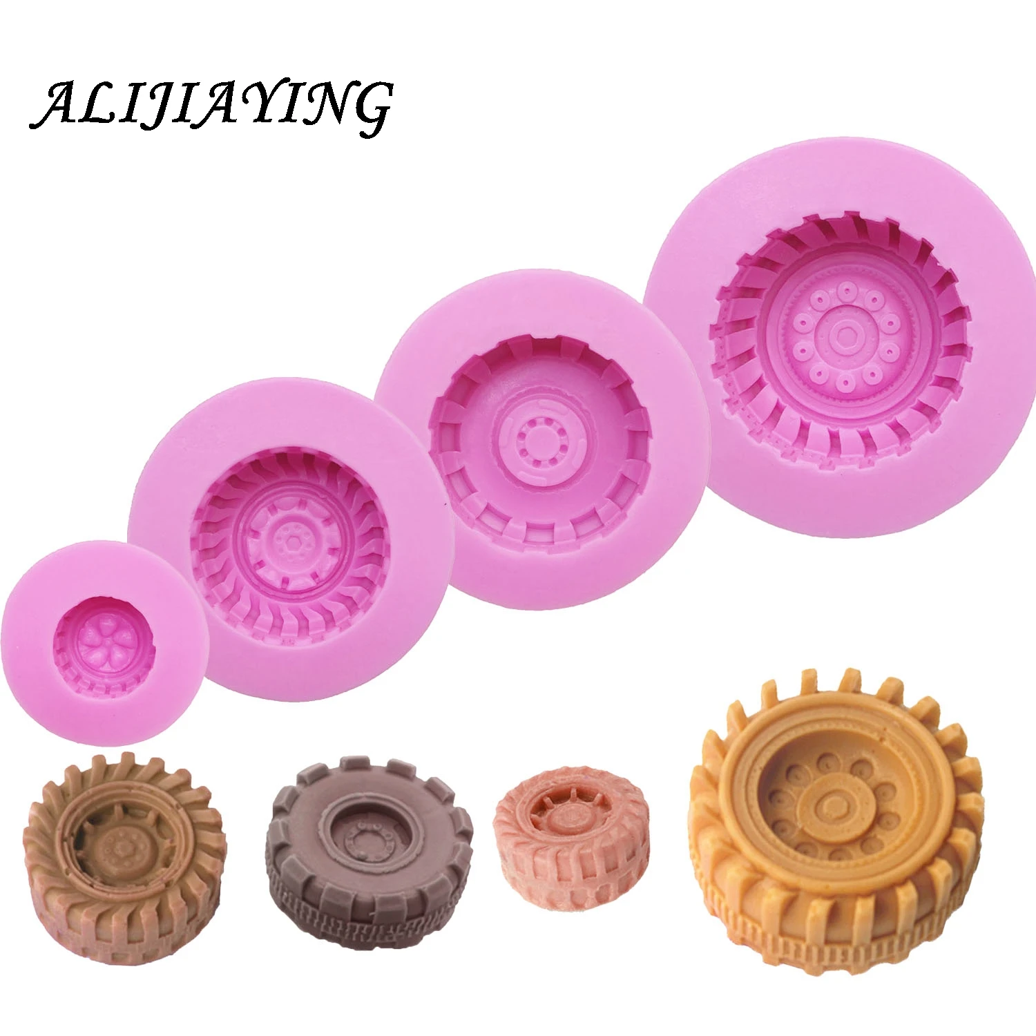 1Pcs Silicone Mold Tires Wheel Chocolate Cake Molds Car Tyre Shape ...