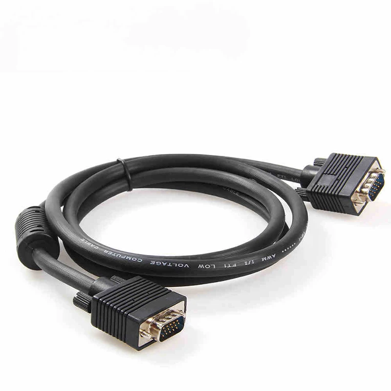 1piece 1.5 Meter Pc Computer Monitor Male To Male 15 Pin Vga M/m Cable ...