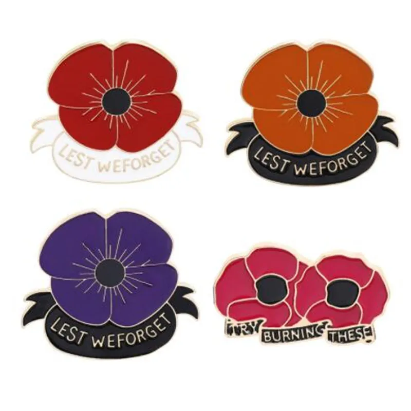 WKOUD Remembrance Day Military Veteran Soldier Veteran Red Poppy Lapel ...