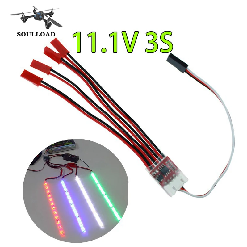 Rc 11.1v 3s Led Light Strip Controller Lipo Battery Led Lighting Flash ...