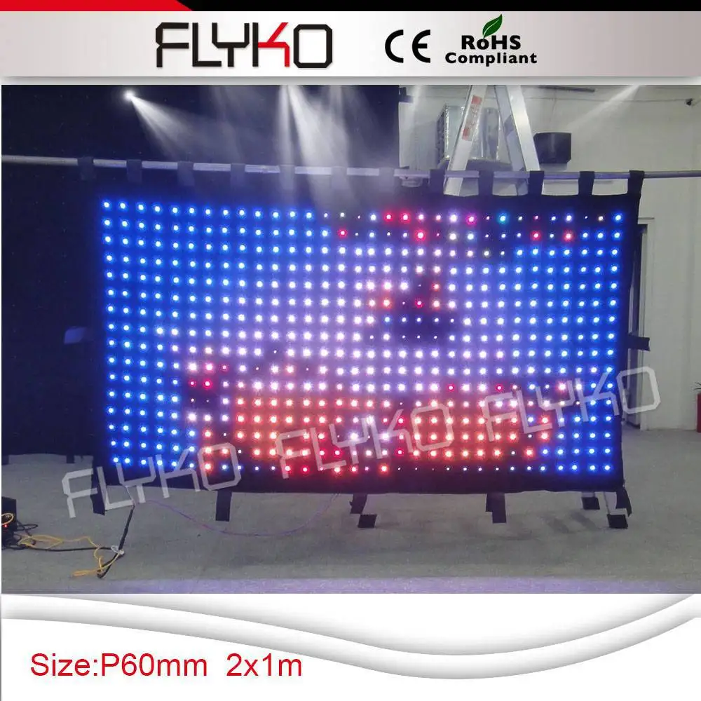 Free Shipping Rgb 3in1 Full Color Flexible Led Video Curtain - Stage ...