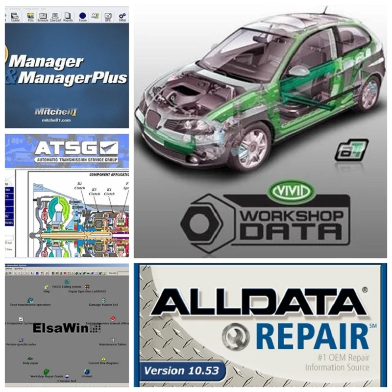 2020 Alldata V10.53 mit//chell OD5 Vivid in HDD Auto Repair Diagnostic ...