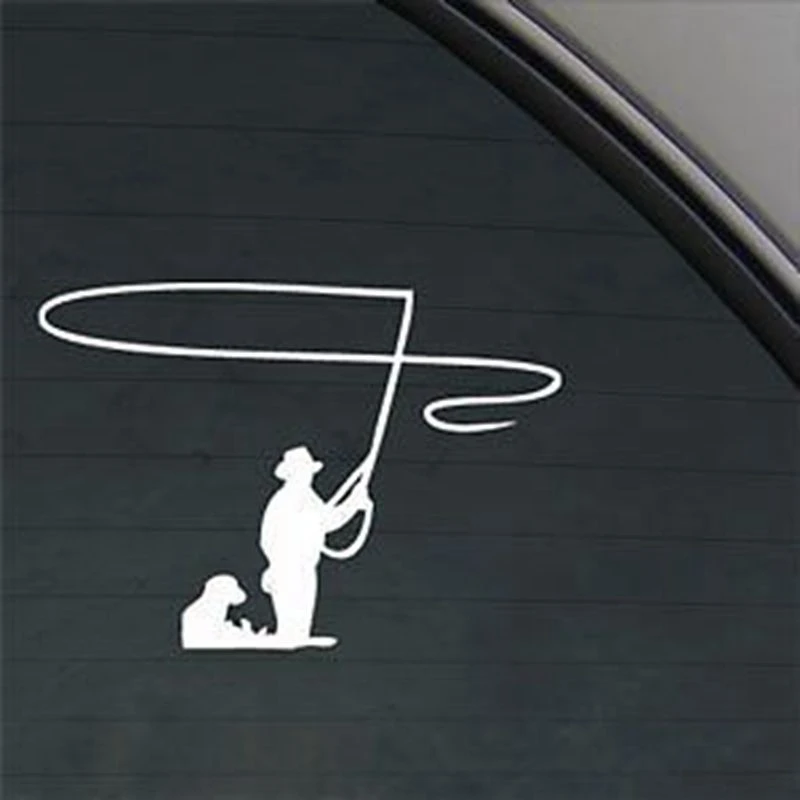 No Background Fly Fishing Vinyl Sticker Car Truck Bumper Window Decals ...