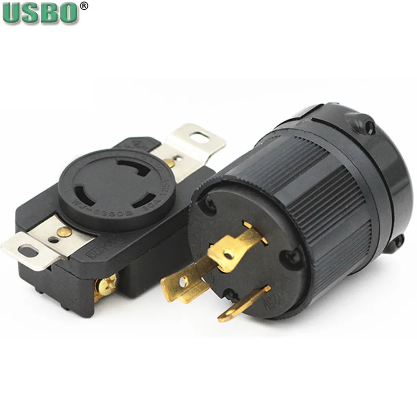 미국 UL NEMA L5 30P L5 30R US 30A 유선 산업 조립 커넥터, 삼극 남성 여성 리셉터클, 셀프고정 플러그 ...