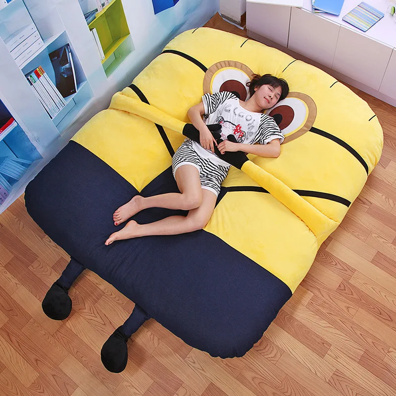 1-5-2-m-Cute-Minion-Sleeping-Bed-Big-Stuffed-Animals-Thicken-Double-Bed ...