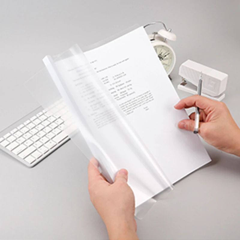 MyLifeUNIT Plastic File Folder Sliding Bar Report Covers Transparent ...